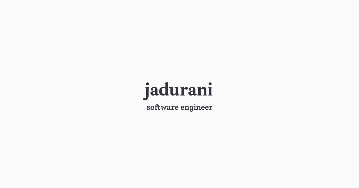 Jadurani Davalos | Software Engineer